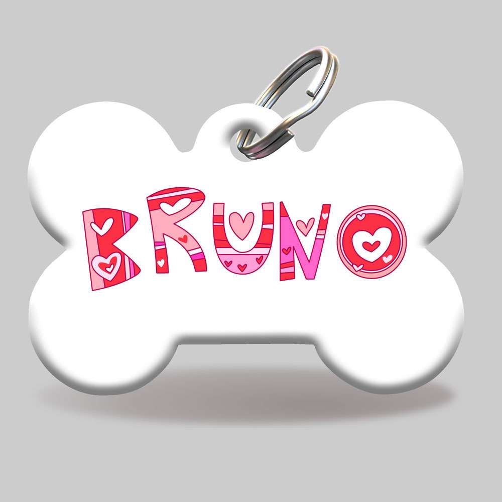 Placas Personalizadas Para Perros Y Gatos Estilo Lettering